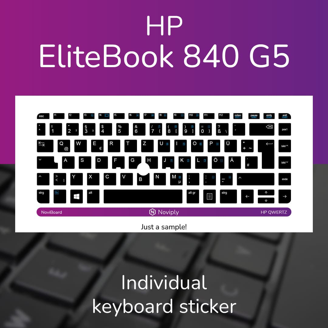 HP EliteBook 840 G5 | Noviply / NoviBoard - Keyboard Sticker | Noviply