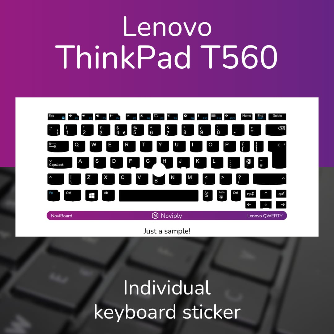 Lenovo ThinkPad T560 | Noviply / NoviBoard - Keyboard Sticker | Noviply