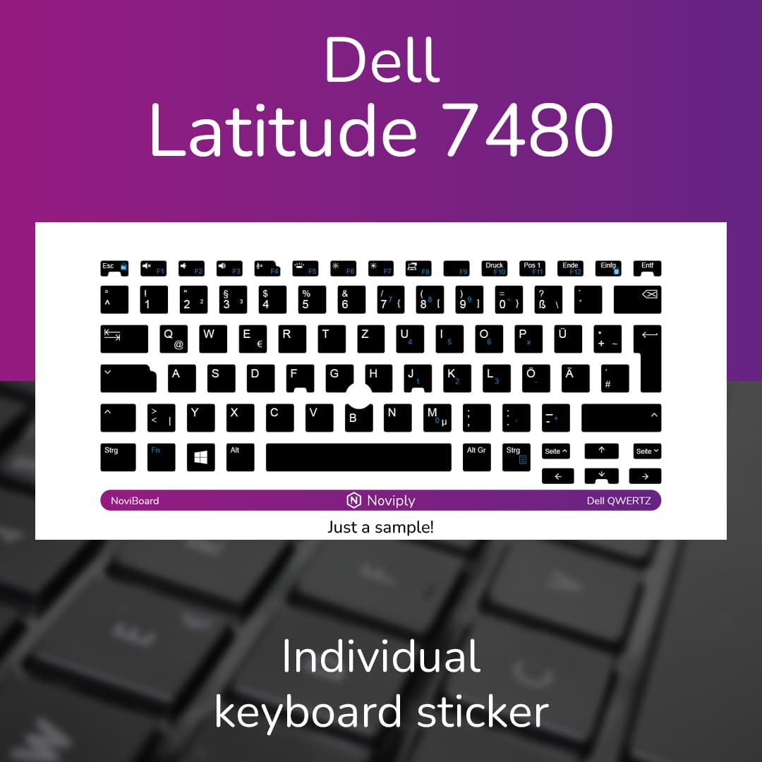 Dell Latitude 7480 | Noviply / NoviBoard - Keyboard Sticker | Noviply