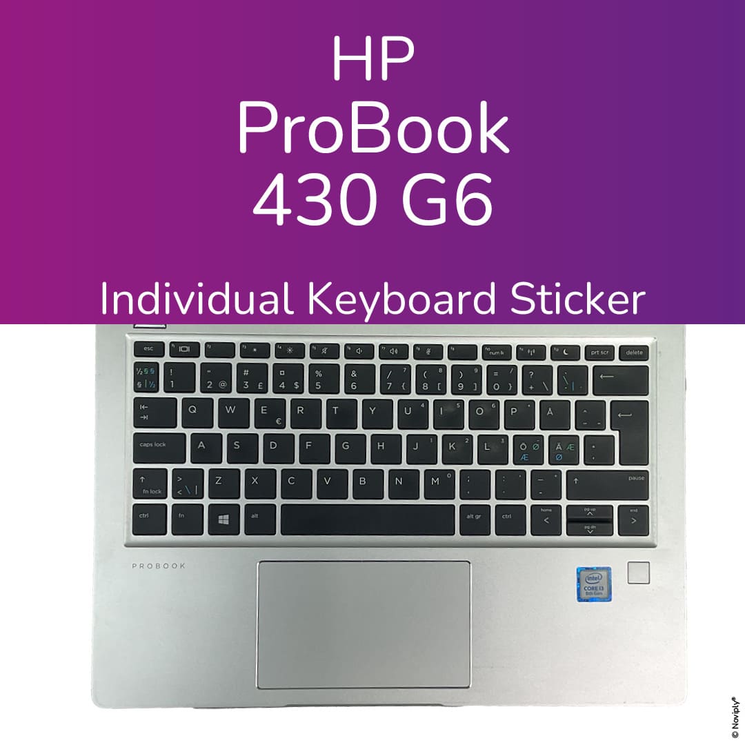 HP ProBook 430 G6 | Noviply® Keyboard Sticker | Noviply