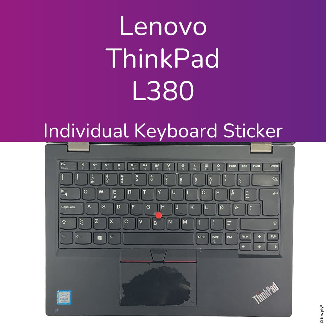 Lenovo ThinkPad L380 | Noviply® Keyboard Sticker | Noviply